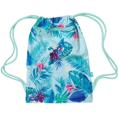 Spencil Beach Blooms Large Drawstring Bag - cublife